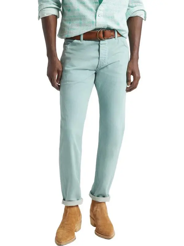 Double Rl Slim Fit Jeans - Turquoise