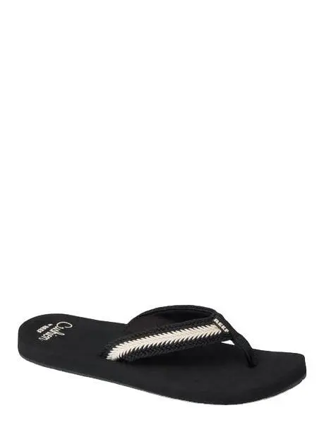 Reef Baja Elena Flip Flop - Black/vintage