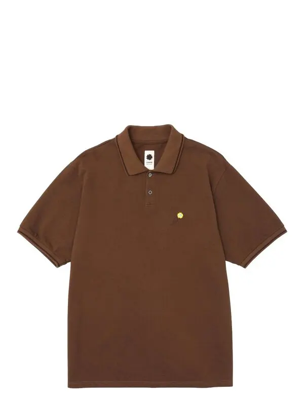 VOWELS Floral Polo - Brown