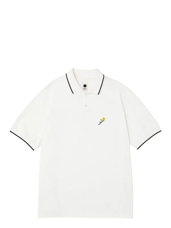 VOWELS Floral Polo - Off White