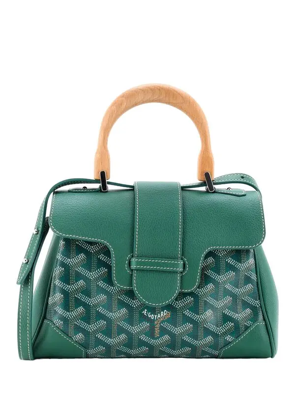 Goyard Saigon Top Handle Bag Coated Canvas Mini - Green