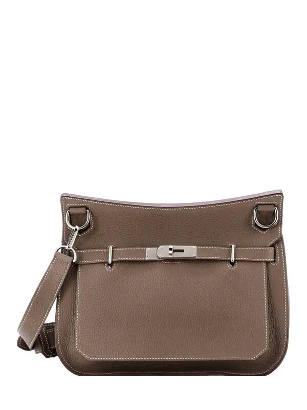 Hermès Jypsiere Bag Clemence 28 - Etoupe