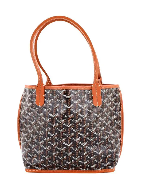Goyard Anjou Reversible Mini Tote Coated Canvas - Brown