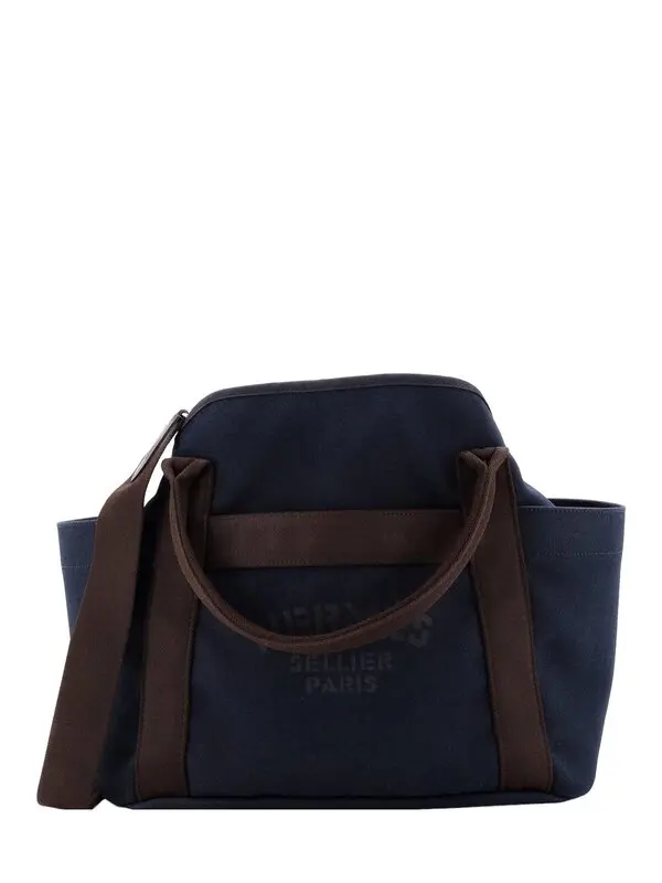 Hermès Sac De Pansage Groom Handbag Canvas - Bleu Nuit