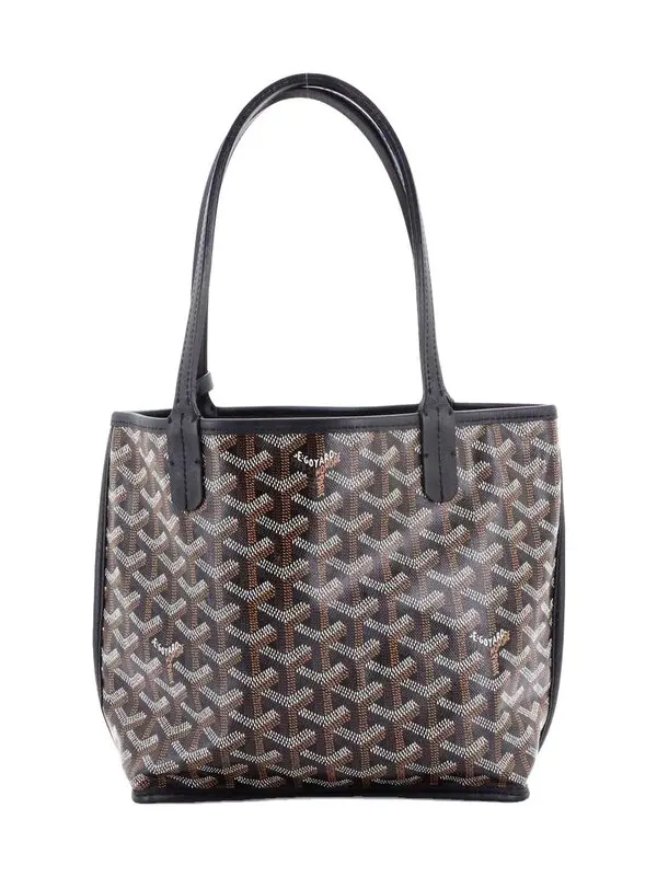 Goyard Anjou Reversible Tote Coated Canvas Mini - Black