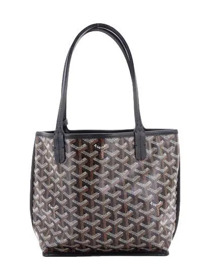Goyard Anjou Reversible Tote Coated Canvas Mini - Black