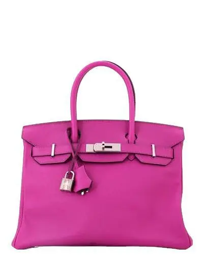 Hermès Birkin Handbag Epsom With Palladium Hardware 30 - Pink