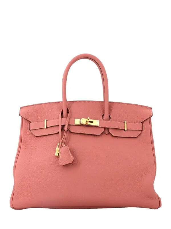 Hermès Birkin Handbag Togo 35 With Gold Hardware - Rosy
