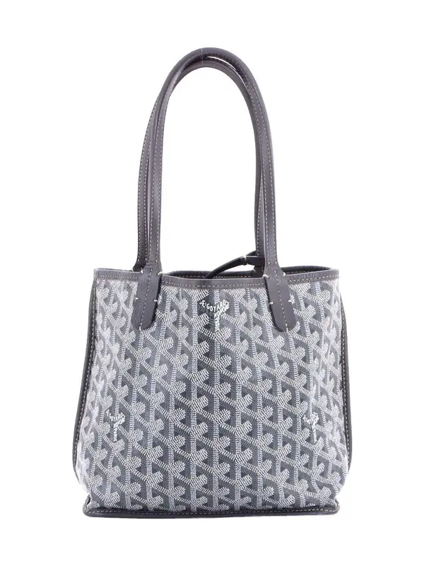 Goyard Anjou Reversible Tote Coated Canvas Mini - Gray