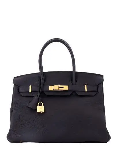 Hermès Birkin Handbag Togo With Gold Hardware 30 - Black