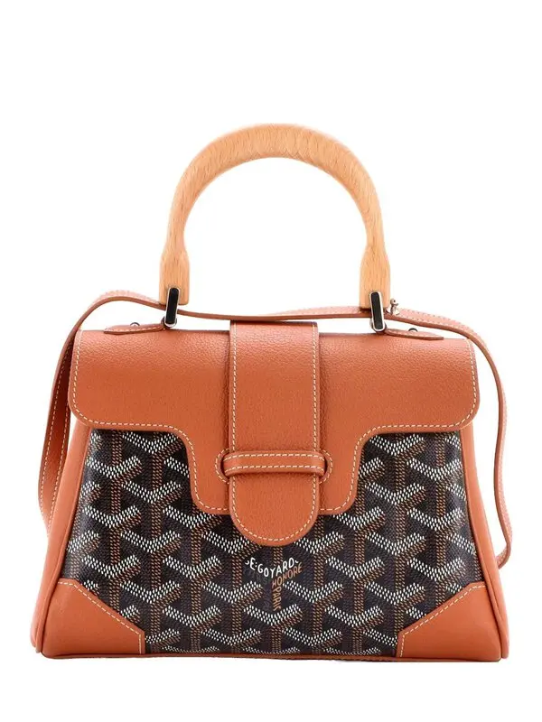 Goyard Saigon Top Handle Bag Coated Canvas Mini - Brown