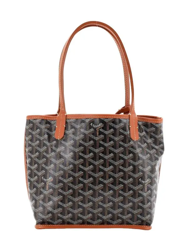 Goyard Anjou Reversible Mini Tote Coated Canvas - Brown