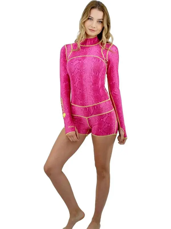 Tutublue Short One-piece Swimsuit Upf 50 - Vibrant Hot Pink