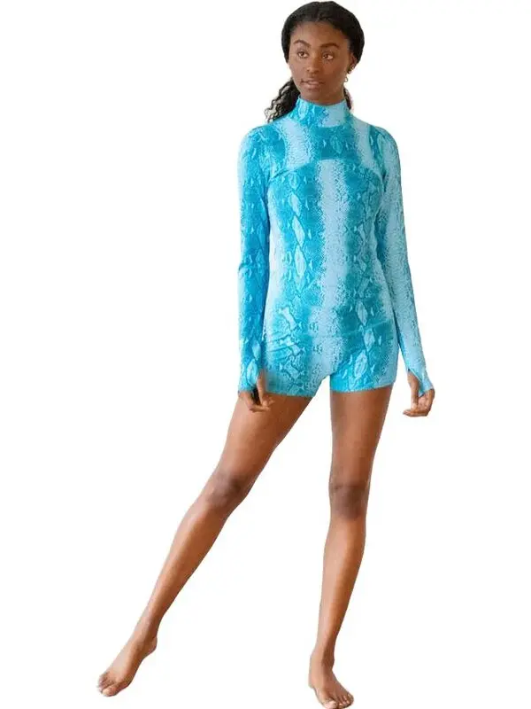 Tutublue Short One-piece Swimsuit Upf 50 - Vibrant Turquoise Blues
