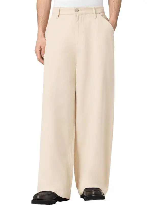 ALLSAINTS Jackson Barrel Leg Trousers - Pebble White