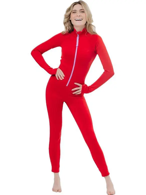 Tutublue Full-body One-piece Swimsuit Upf 50 - Bright Scarlet Red