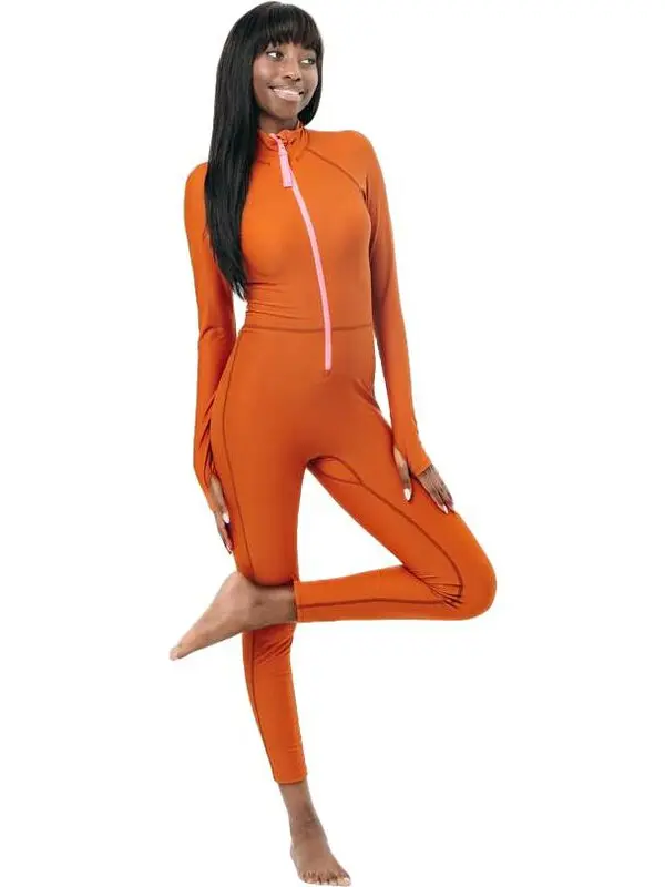 Tutublue Full-body One-piece Swimsuit Upf 50 - Burnt Copper