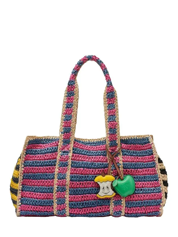 Dkny Nessa Raffia Tote - Multi