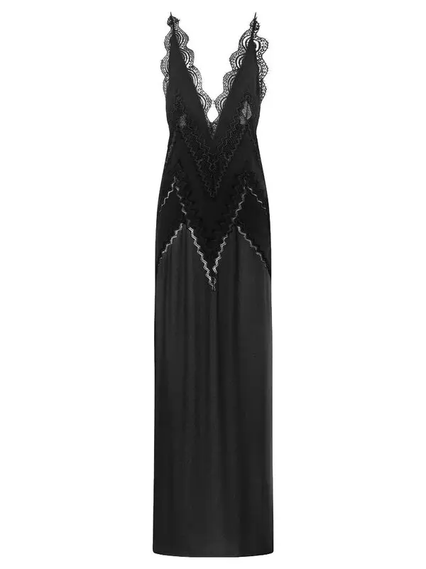 TOM FORD Enverse Satin Lace Slipdress - Black
