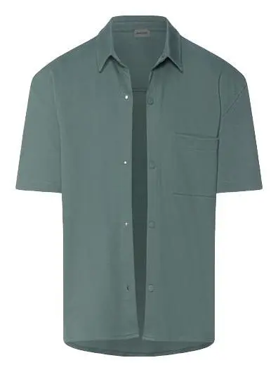 Hanro Travelwear Cotton Jacket - Studio Green
