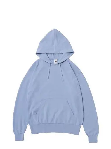 VOWELS Knitted Hoodie - Blue