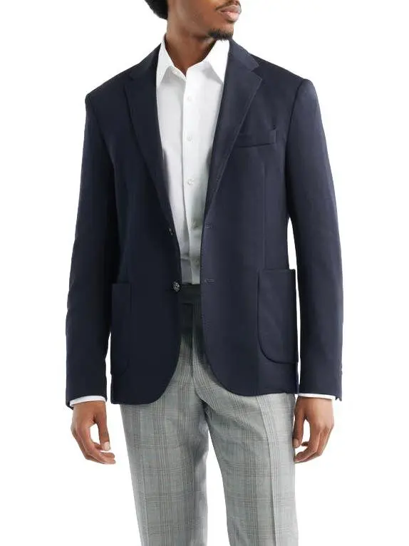 Zanella Treviso Wool & Silk Sport Coat - Navy