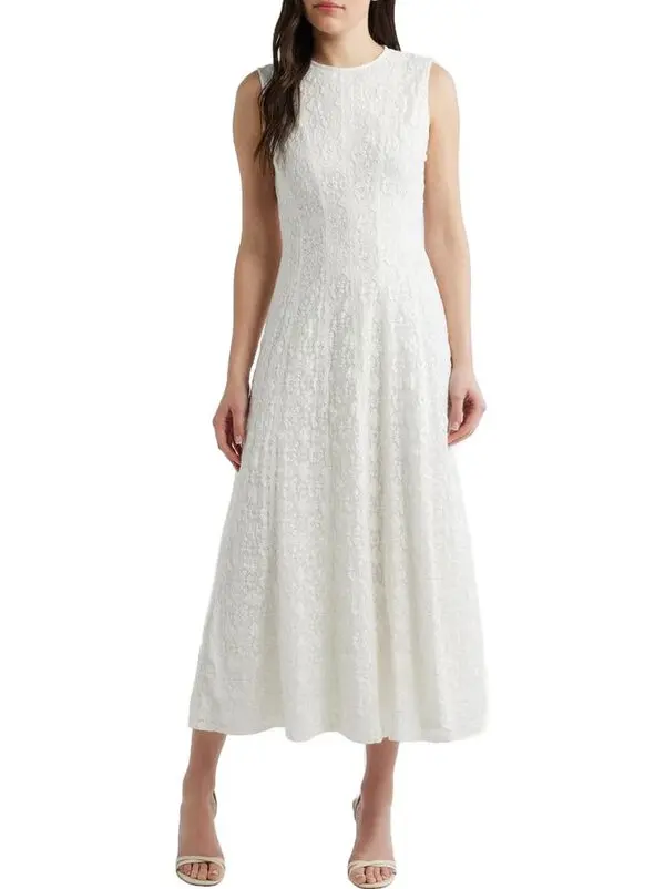 Hill House Home Leanne Paneled Lace Maxi Dress - White