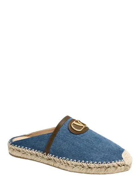 Valentino Garavani Vlogo Espadrille Mule - Denim