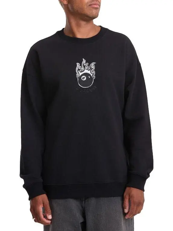 Volcom X Seth Conboy Embroidered Crewneck Sweatshirt - Black