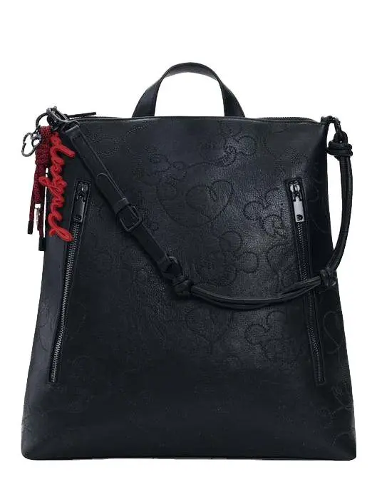 Desigual Disney Mickey Mouse Faux Leather Backpack - Black
