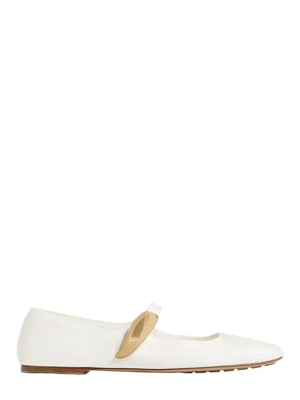 Bottega Veneta Charlotte Mary-jane Ballerina - Alabaster