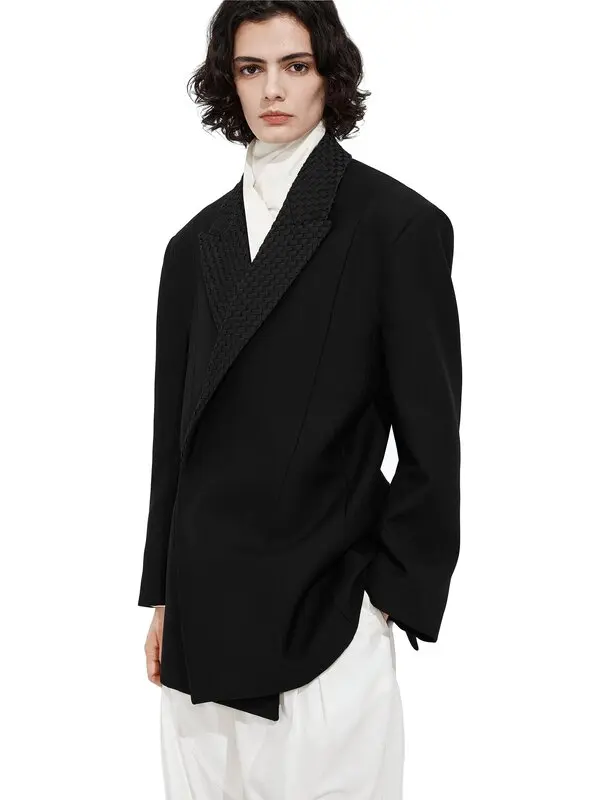 Bottega Veneta Splittable Wool And Mohair Jacket - Double Black