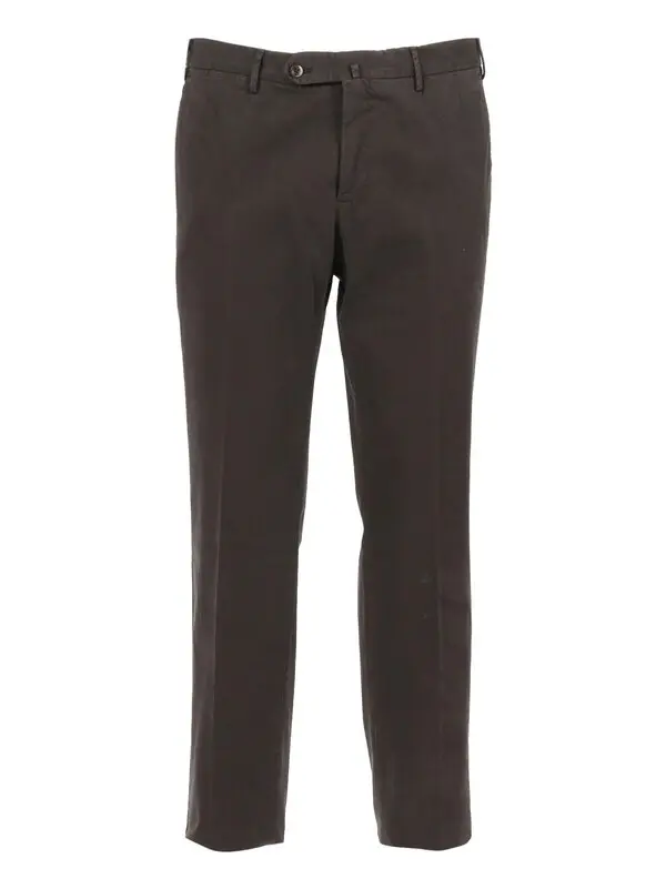 PT TORINO Slim Flat Front Trousers - Red