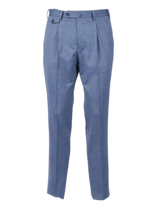 PT TORINO Gentleman Pleated Trousers - Blu