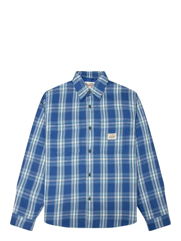 StÜssy Lau Plaid Shirt Jacket - Blue