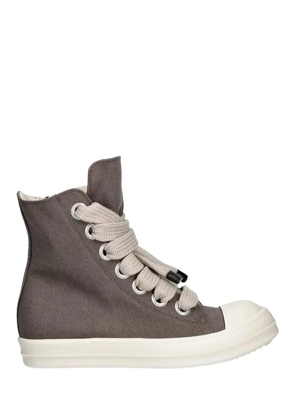 Rick Owens Scarpe Denim Jumbolace Sneakers - Grey