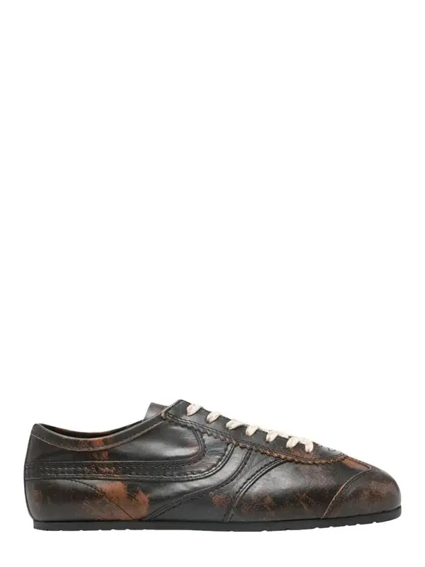 Dries Van Noten Leather Sneakers - Brown