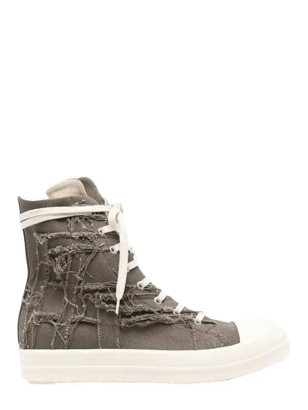 Rick Owens Scarpe Denim Sneakers - Grey