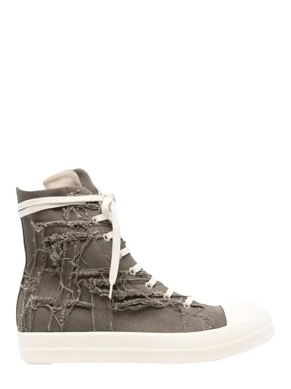 Rick Owens Scarpe Denim Low Sneakers - Grey