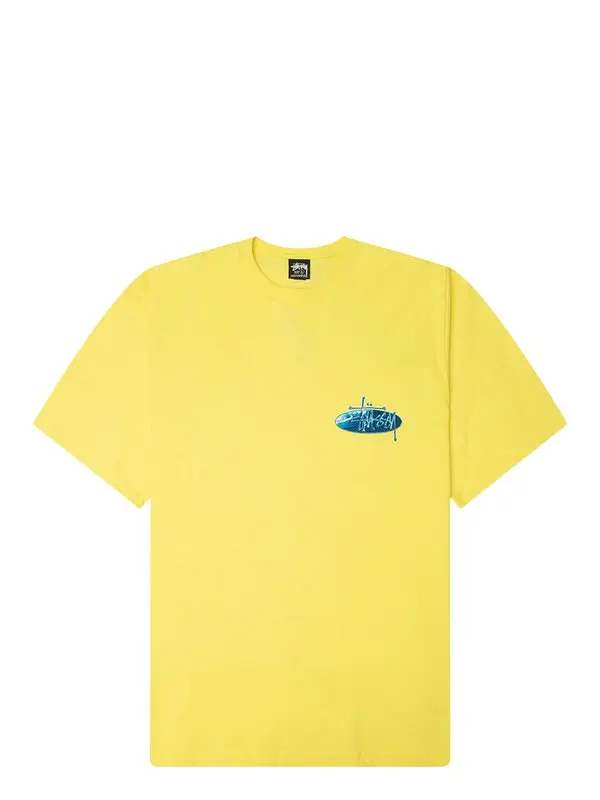 StÜssy Wave Oval Tee - Yellow