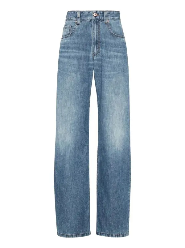 Brunello Cucinelli Lightweight Denim Contemporary Loose Jeans - Blue