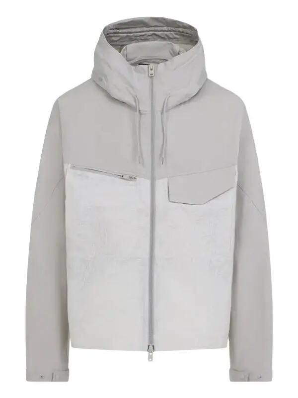 Y3 Paneled Hooded Jacket - Nude & Neutrals