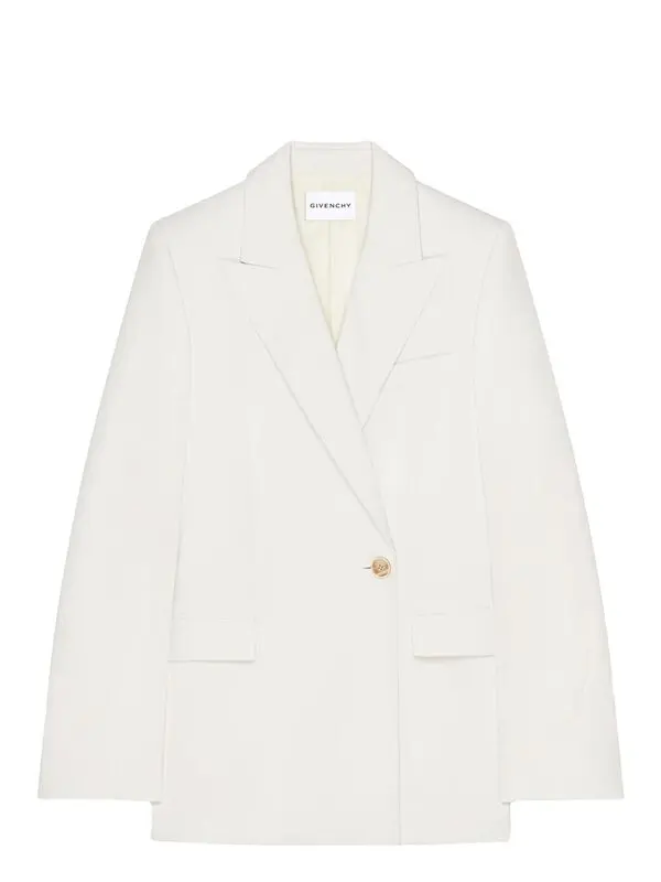 Givenchy Double-breasted Wool And Mohair Jacket - White