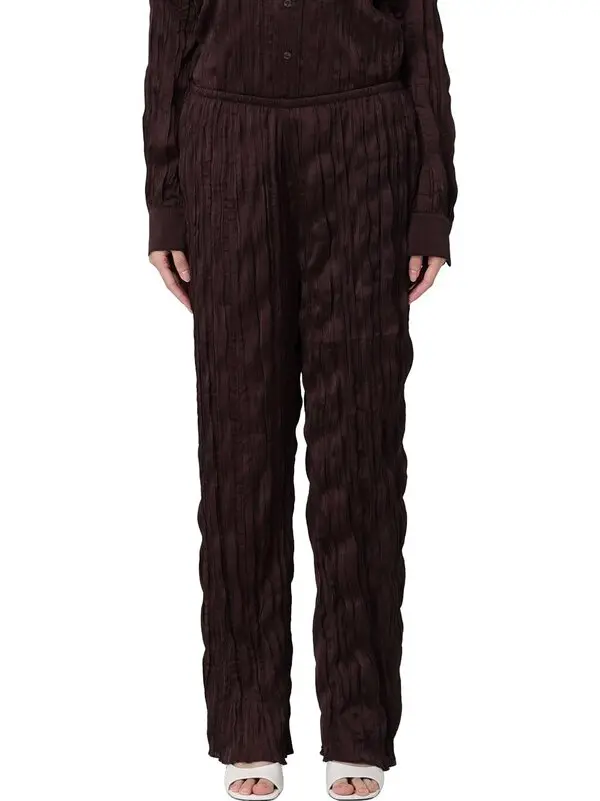 Staud Straight Leg Pants - Brown