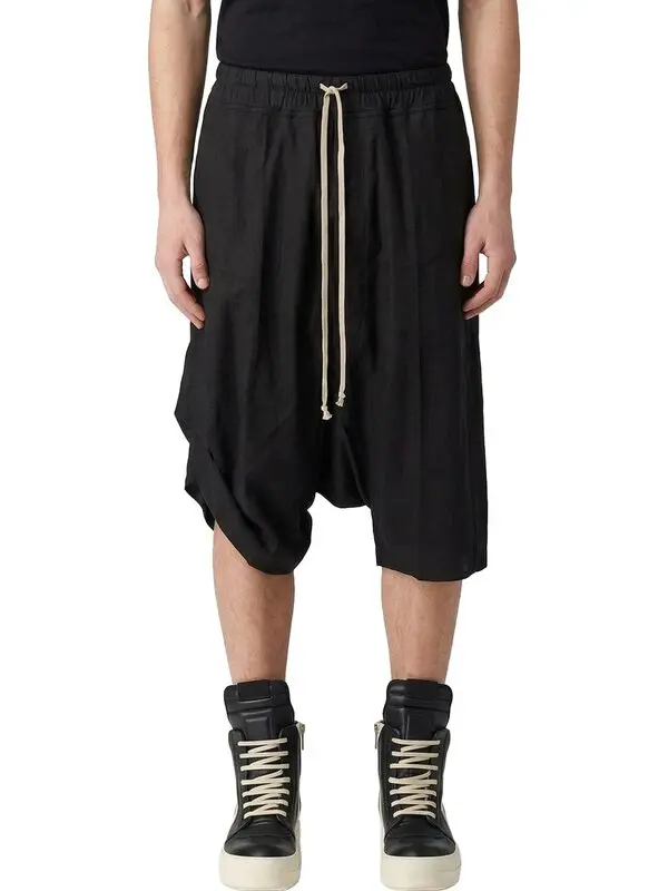 Rick Owens Drawstring Cargo Shorts - Black