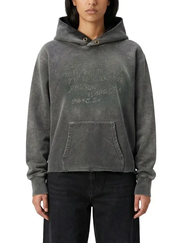 MAISON MARGIELA Logo Cotton Hoodie - Grey