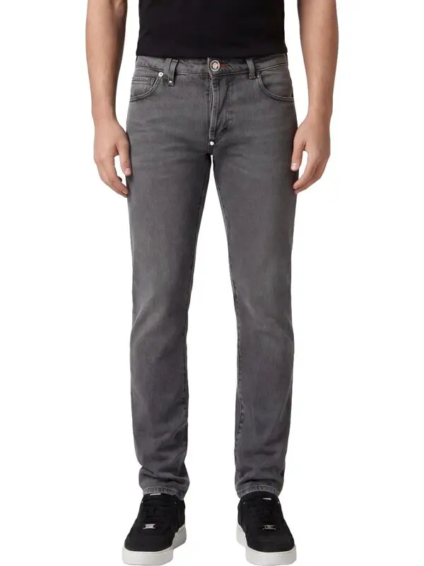 Philipp Plein Cotton Slim Fit Jeans - Grey