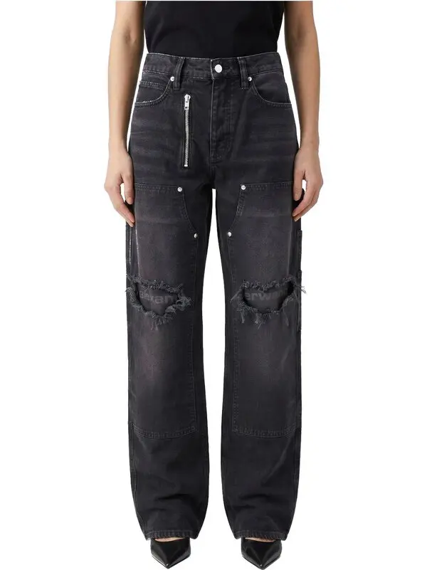 Alexander Wang Straight Leg Jeans - Black