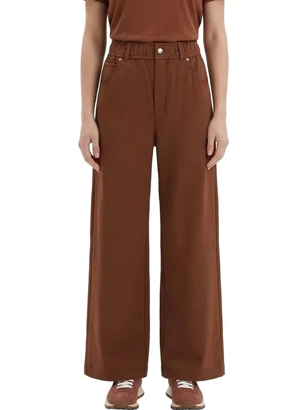 Brunello Cucinelli Wide-leg Trousers - Coffee