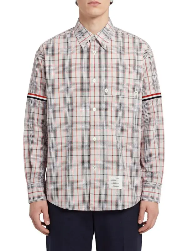 Thom Browne Tartan Cotton Shirt - White